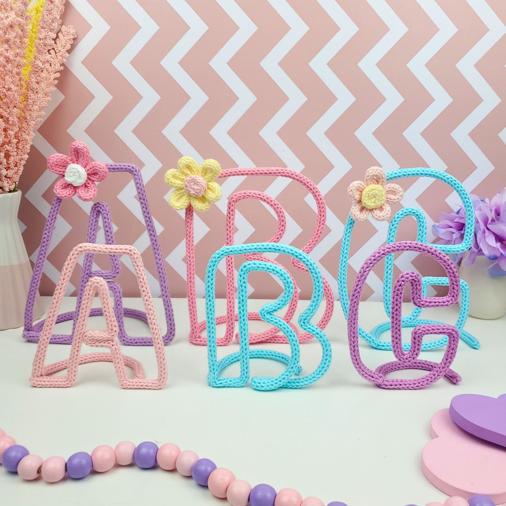 Knitted Wire Art Standing Letter Templates – Small & Large Sizes ...
