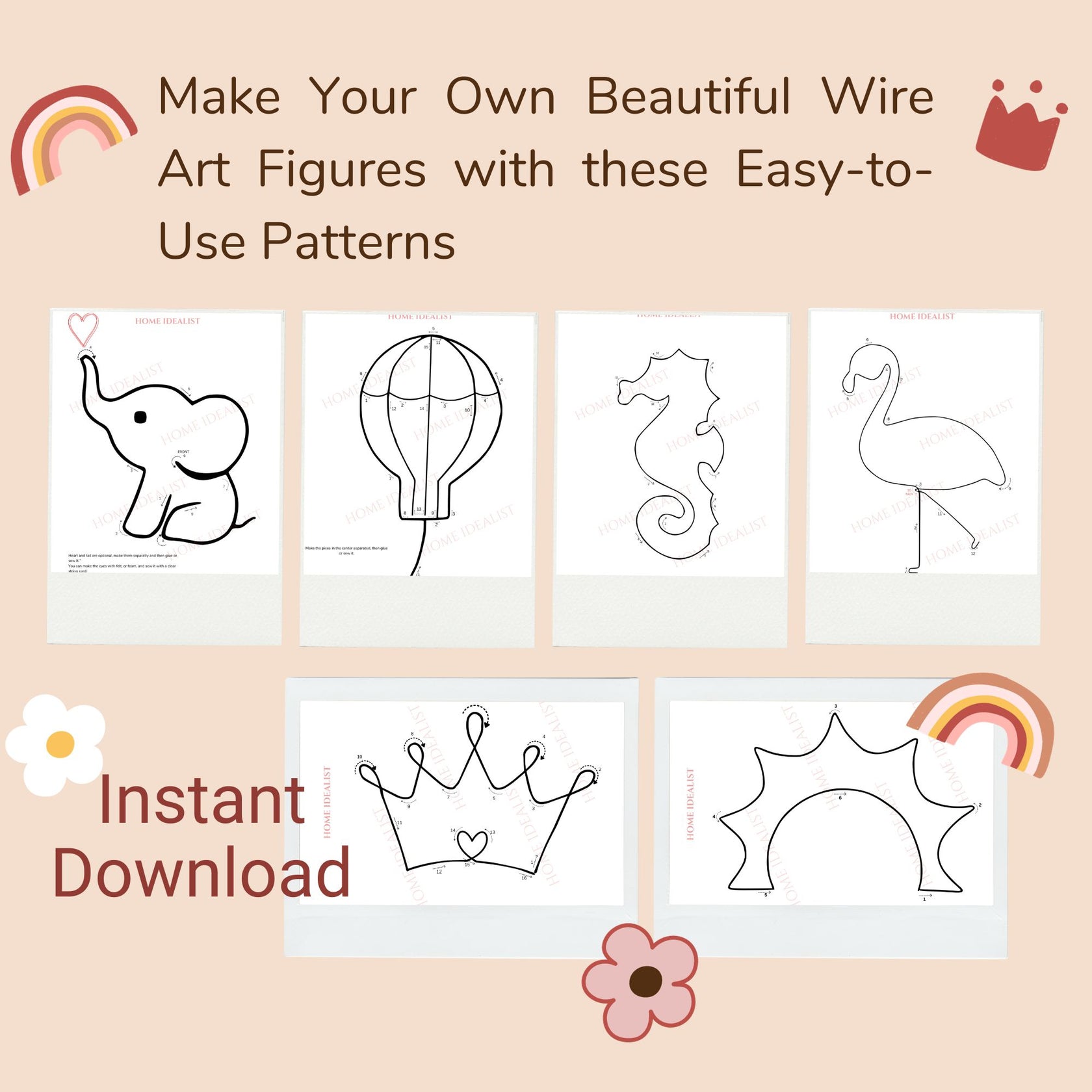 140 Wire Art Figure Templates – HomeIdealist