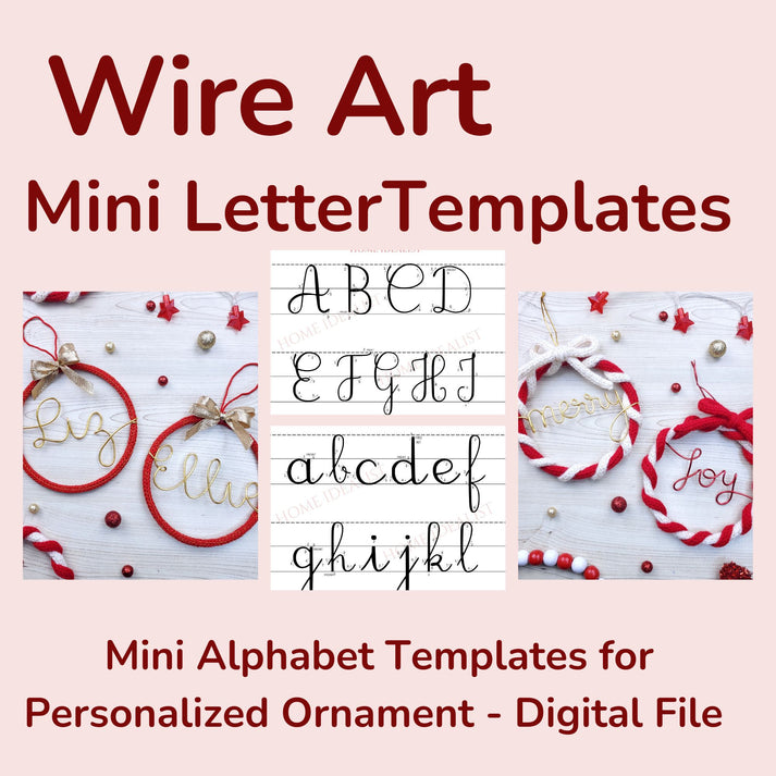 Knitted Wire Art Mini Letter Templates – HomeIdealist